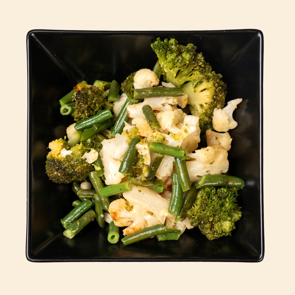 Mix de legume la tigaie (broccoli, fasole verde, conopidă) 200g