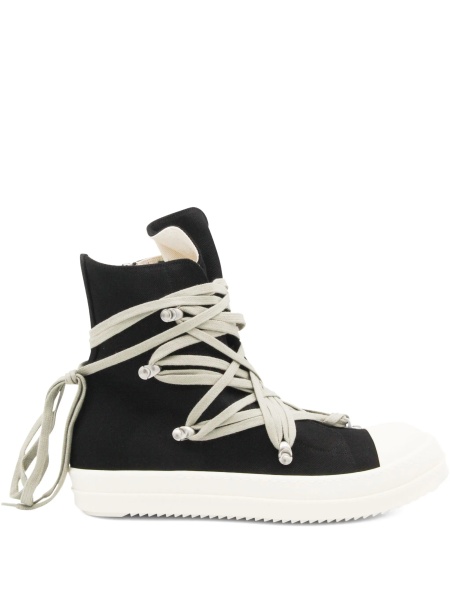 Sneakers Rick Owens negri din vascoza si bumbac