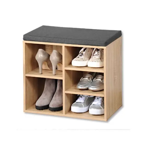 Mini cipelarnik hrast sa jastukom za sedenje 51.5x48x29,5cm Kesper KSP15925