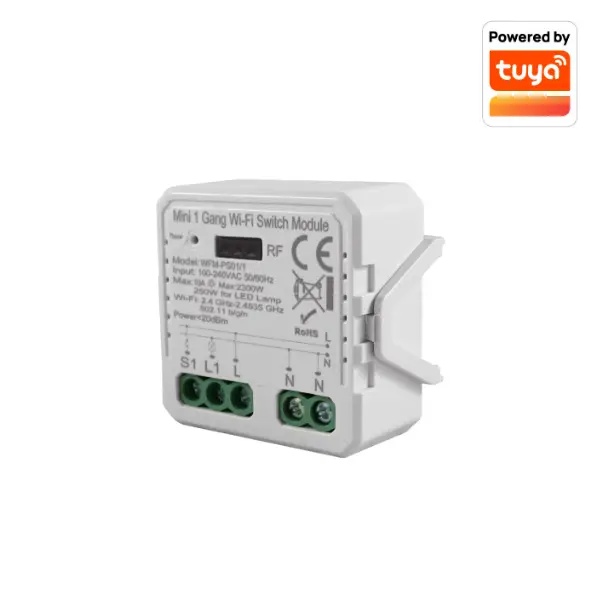 Wi-Fi smart prekidač-modul, 1x10A WFM-PS01/1