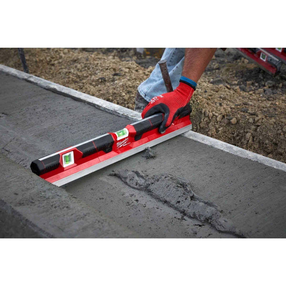 Nivela dreptar pentru beton REDSTICK, non-magnetica, lungime 180 cm ...
