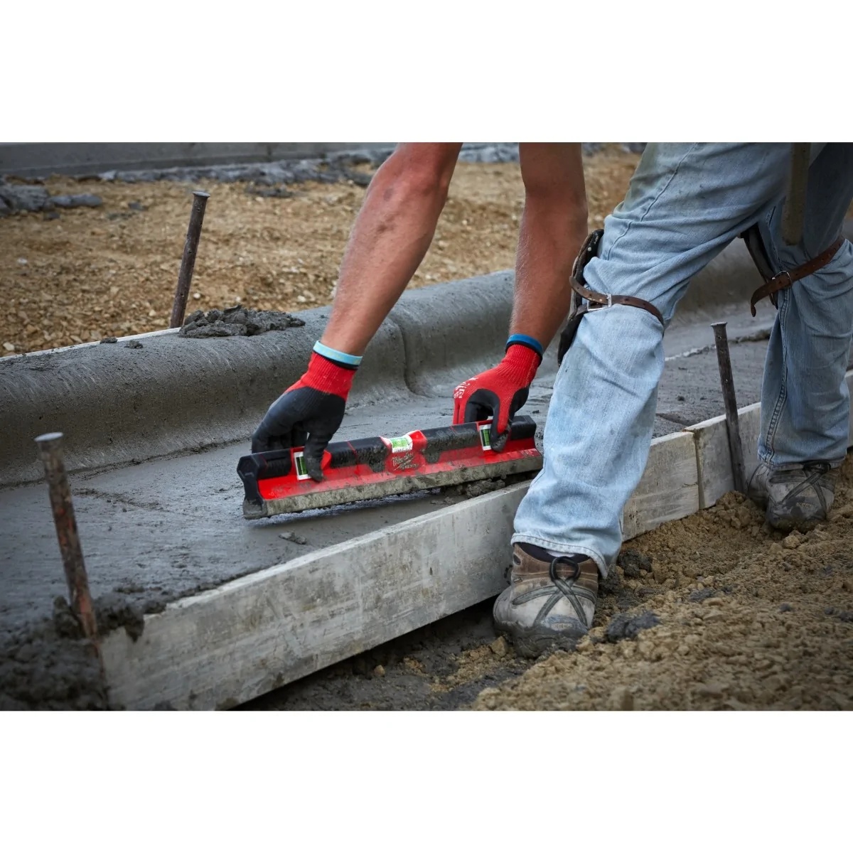 Nivela dreptar pentru beton REDSTICK, non-magnetica, lungime 180 cm ...