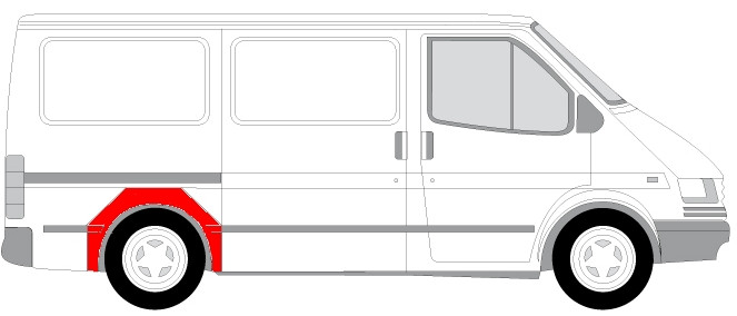 Segment aripa Spate Dreapta potrivit FORD TRANSIT, TRANSIT TOURNEO pana ...